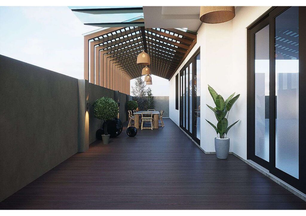 Walnut WPC Decking - T-Square Flooring Pte Ltd